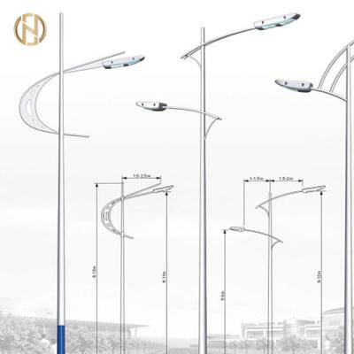 China Steel Octagonal Light Pole 10M With Single Arm for sale