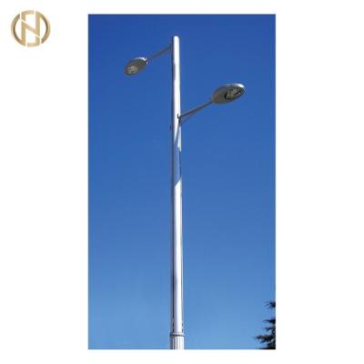 China Single Arm Steel Tube Customizable Electrical Street Light Pole With Hot-Dip Galvanized Coating for sale