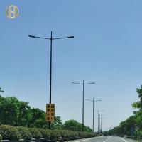 China Round / Conical Shape Street Light Pole  Q235B Single Arm Light Pole for sale