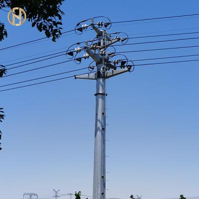중국 철강 전기 메탈 파워 이송 폴 69KV 90FT Q460C 판매용