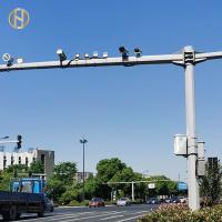 China Octagonal CCTV Camera Pole For Traffic In L Shape Earthquake Resistant for sale
