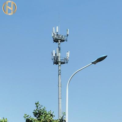 China Solar Street Light Pole Multi Pyramidal Shape Ground Mounted With Base Plate for sale