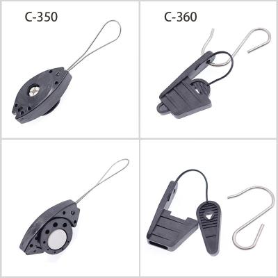 China ADSS FTTH Type Anchor Drop Wire Clamp For Optic Fiber Cable Tension for sale