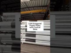 11m octagonal power poles with conical base