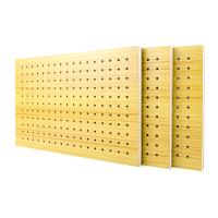 China Acoustic Perforated Ceiling Panels 600x600mm Sound Absorbing MDF Wall Decor for Hotels for sale