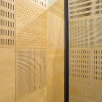 China Acoustic Perforated Ceiling Panels 600x600mm Sound Absorbing MDF Wall Decor for Hotels for sale