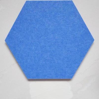 China Hexagon Polyester Fiber Acoustic Panel Eco Friendly Acoustic Felt Wall Panels for sale