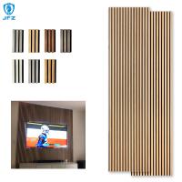 China Wood Slat Acoustic Panel 21mm Fireproof Sound Absorbing Wall Ceiling Panel for Studio for sale