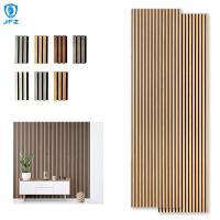 China Wood Slat Acoustic Panel 21mm Fireproof Sound Absorbing Wall Ceiling Panel for Studio for sale