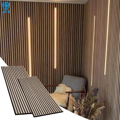 China MDF Wood Slat Acoustic Panels Natural Decorative Acoustic Panels For Walls for sale