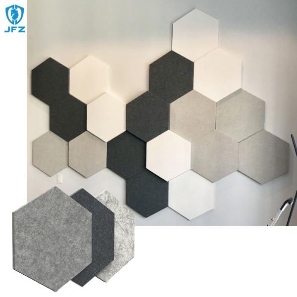 Quality High Density Polyester Fiber Acoustic Panel Wall Hex Acoustic Panels for sale