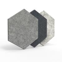 China 100% Polyester Fiber Acoustic Panel 1220x2440mm Sound Absorbing Hex Wall Panel for sale