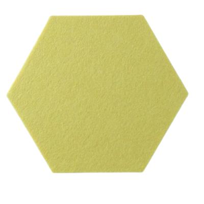 China High Density PET Hexagon Acoustic Panel Durable Polyester Wall Panel for sale