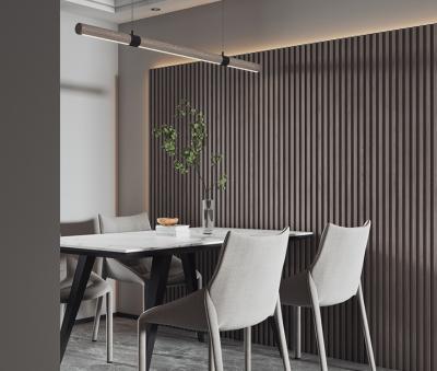 China Noise Reduction Polyester Acoustic Slat Wood Panel Simple Akupanel Wall Wood Slats Panels for sale