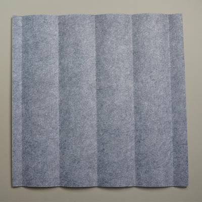 China Curved Surface Polyester Fiber Acoustic Panel Sound Absorption PET Wall Panel for sale