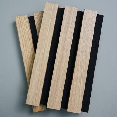 China Customized MDF Acoustic Slat Wood Panel Acoustic Sound Panels For Walls for sale