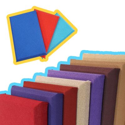 China Customized 3D Wall Panel Durable Fabric Wrapped Acoustic Wall Panel for sale