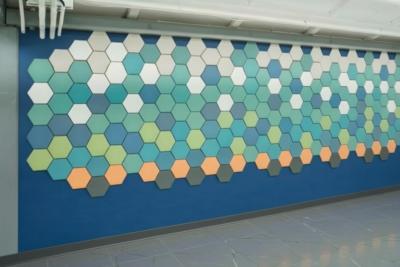 China Hexagon Acoustic Panel High Quality Acoustic Polyester Fiber Panel for sale