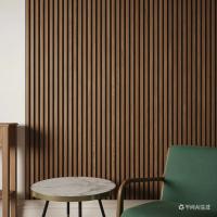 China Wood Slat Acoustic Panel 21mm MDF Sound Absorbing Ceiling Panel for Noise Reduction for sale