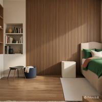 China Wood Slat Acoustic Panel 21mm MDF Sound Absorbing Ceiling Panel for Noise Reduction for sale
