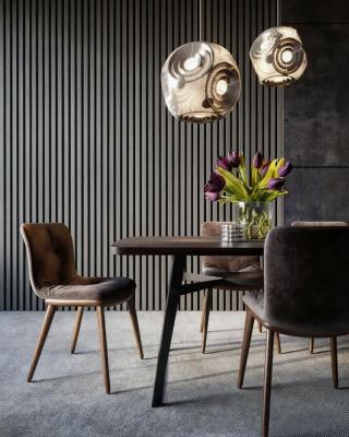 China Black Wood Slat Acoustic Panel Natural Akupanel Melamine Board for Hall for sale