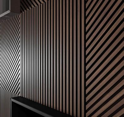 China Walnut Wood Acoustic Wood Panel High Quality Acoustic Ceiling Panel for sale
