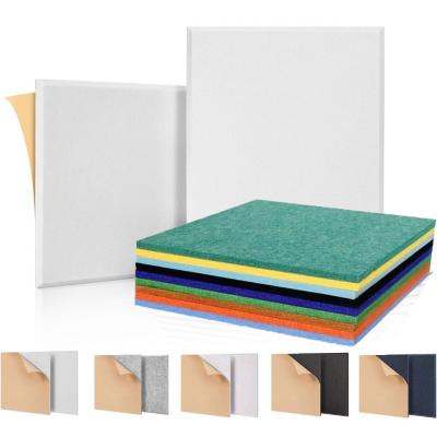 China PET Acoustic Polyester Fiber Sheets Decor Interior Acoustic Felt Panel for sale