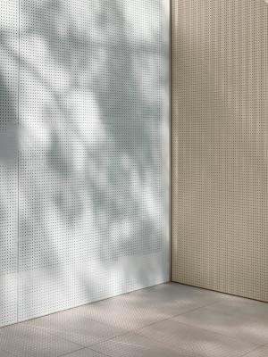 China White Perforated Acoustic Panel Eco-Friendly MDF Melamine Board for Studio for sale