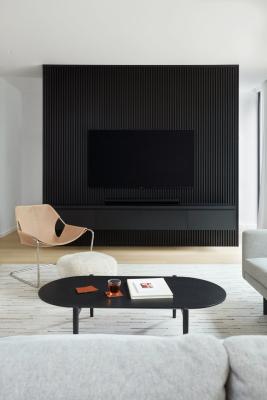 China Eco-Friendly Acoustic Wood Wall Panel Black Akupanel 3D Wall Panel for Hall for sale