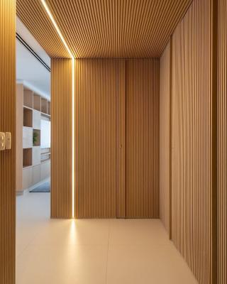 China High Quality Acoustic Wood Wall Panel Eco-Friendly MDF Melamine Board for Home Decor for sale