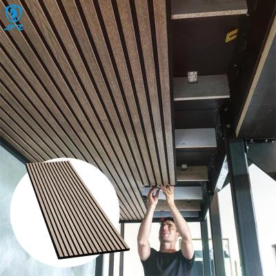 China Modern Design Acoustic Ceiling Panel Natural Wooden Acoustic Panel for Hotel for sale