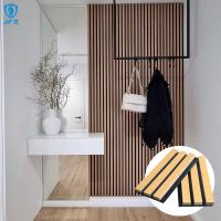 China Wood Slat Acoustic Panel 21mm Sound Absorbing Wall Panel for Hall Decoration for sale