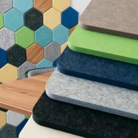 China Fireproof Acoustic Felt Panel Minimalism PET 3D Wall Panel for Hall for sale