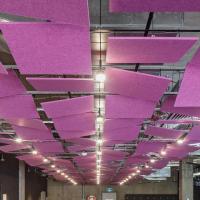 China Eco-Friendly Polyester Fiber Acoustic Panel Decor Interior Acoustic Ceiling Panel for Hall for sale