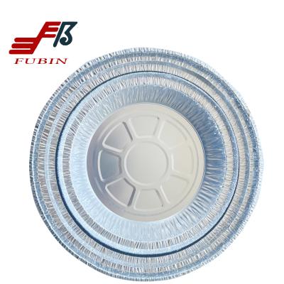 中国 9インチの明確なプラスチックふたのフリーザーのオーブンの金庫が付いている円形のスズ箔鍋 販売のため