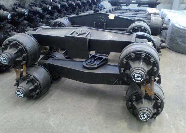 low bed trailer with rigid suspension