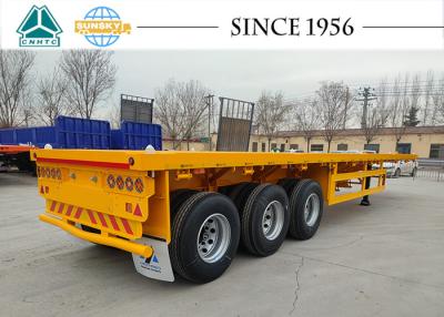China FLAT DECK TRAILER 20ft Flatbed Trailer 3 Axle Flatbed Trailer For Sale for sale