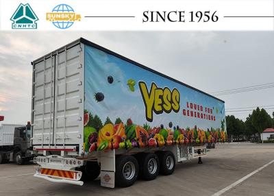 China Side Curtain Trailer Drop Side Tipping Trailer 40Ft Curtain Side Semi-Trailer for sale