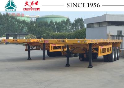China Durable 40 FT 3 Axles Flatbed Trailer For Bulk Cargo Transport for sale