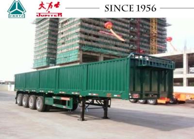 Cina 60 tonnellate 4 rimorchi laterali di caduta degli assi, alto rimorchio resistente del letto con la parete in vendita
