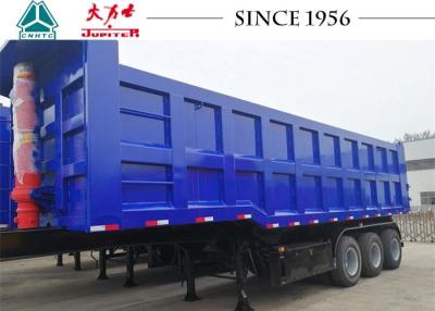 China 42 CBM Tipper Truck Trailer , 10 Wheel Dump Truck For Carrying Sand / Stone for sale