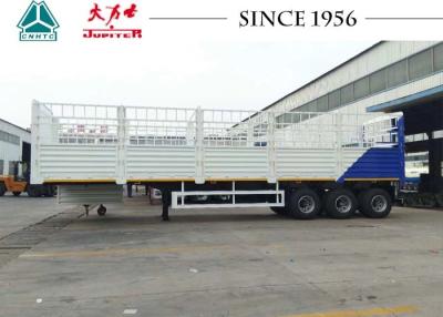 中国 白い色40フィートの塀の貨物トレーラー、3つの車軸が付いている高い側面の壁のトレーラー 販売のため