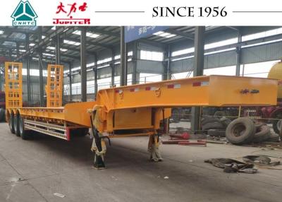 Cina Rimorchio a pianale semi ribassato da 50 tonnellate da 13 a 16 m per il noleggio di attrezzature in giallo in vendita