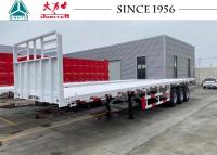 China Mechanical Suspension 3 Axle Flatbed Container Trailers for sale