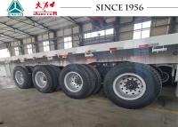China Spring Suspension 4 Axle 20 40 45 FT Flatbed Trailer for sale