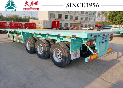 中国 コンテナを運ぶための炭素鋼 40ft 3 車軸平面トレーラー 販売のため