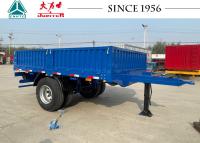 China One Axle Flatbed Drawbar Trailer With Side Wall for sale
