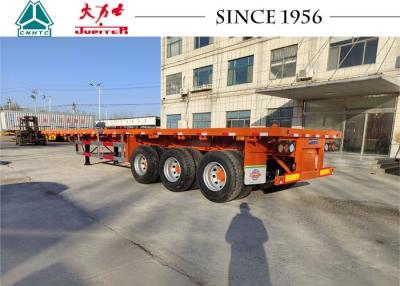 中国 タンザニアに輸出される 3 軸 40 フィート フラット ベッド トレーラー 販売のため