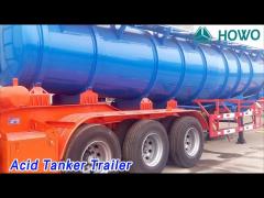 V Shape Acid Tanker Trailer 18000L Q345B Stainless Steel With BPW Axles