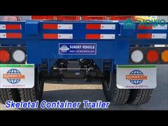 40FT Skeletal Container Trailer 3 Axle High Tensile Q345B Steel For Transportation